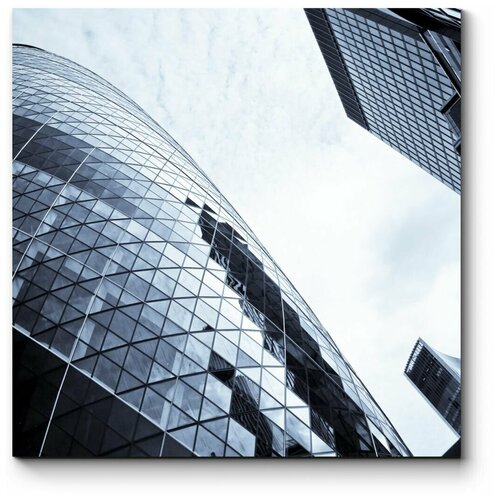 Модульная картина Серое небо Лондона в зеркале небоскреба 60x60