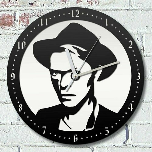 Настенные деревянные бесшумные часы Музыка David Bowie - 2512