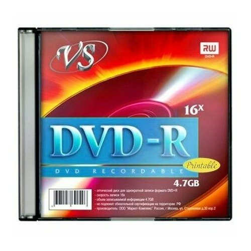 Vs Диски DVD-R 4,7 GB 16x SL 5 Ink Print 620380