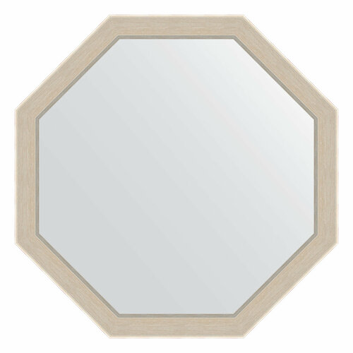 Зеркало настенное Octagon EVOFORM в багетной раме травленое серебро, 69х69 см, для гостиной, прихожей, кабинета, спальни и ванной комнаты, BY 3873