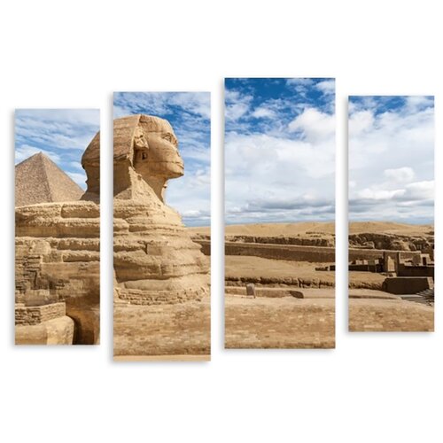 Модульная картина на холсте "Египетские пирамиды" 120x90 см