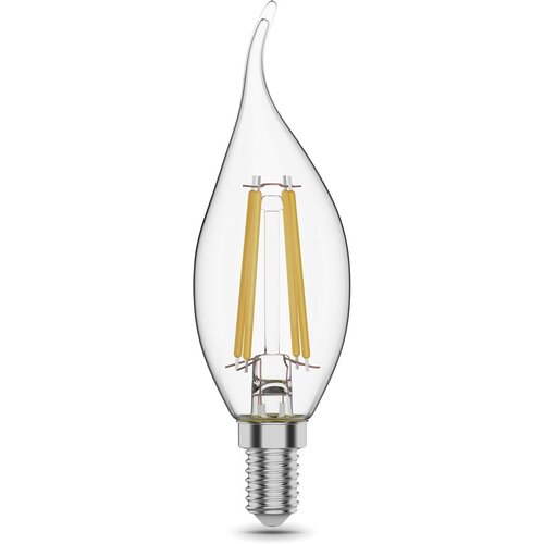 Лампа филаментная Gauss Filament 11Вт цок: E14 свеча на ветру 220B 4100K св. свеч. бел. ней. CF35 (упак:1шт) (104801211)