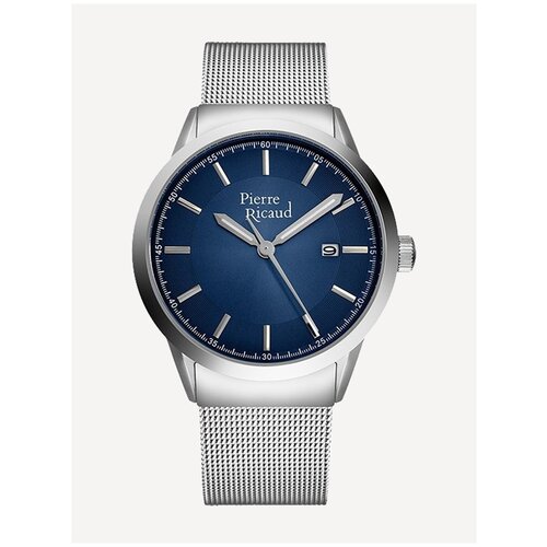 Наручные часы Pierre Ricaud, синий, серебряный