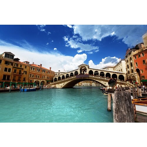 Мост Риальто Венеция, страны и достопримечательности картина постер 20 на 30 см, шнур-подвес в подарок