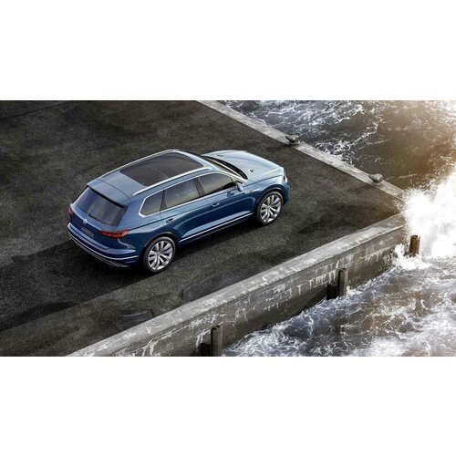 Картина на холсте 60x110 Альянс Лес "Volkswagen концепт фольксваген" на подрамнике / интерьер/ декор