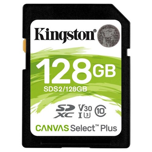 Карта памяти Kingston Canvas Select Plus SDXC UHS-I Cl10, SDS2/128Gb