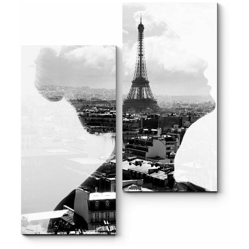 Модульная картина Очарование Парижем 70x88