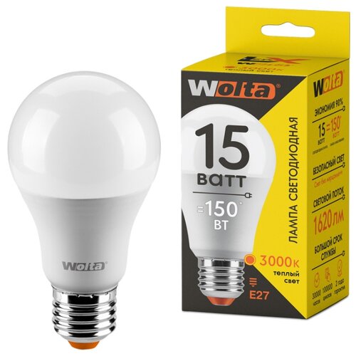 Лампа WOLTA LED 30Y60BL15E27 16100810
