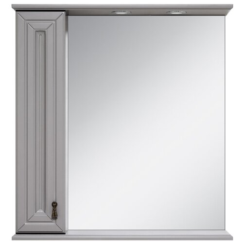 Зеркало-шкаф MIsty Лувр 75 серый, левый