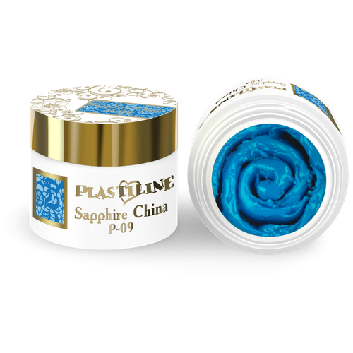 Гель-пластилин для лепки на ногтях, гель для дизайна, цвет ярко-голубой P-09 Sapphire China, 5 мл.