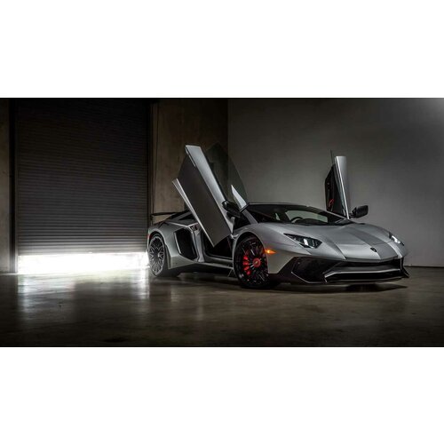 Картина на холсте 60x110 Альянс Лес "Lamborghini aventador" на подрамнике / интерьер/ декор