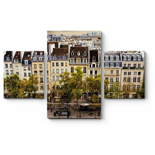 Модульная картина Над крышами Парижа80x52