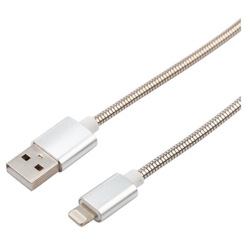 Кабель USB - Lightning 2 A, глянец сталь