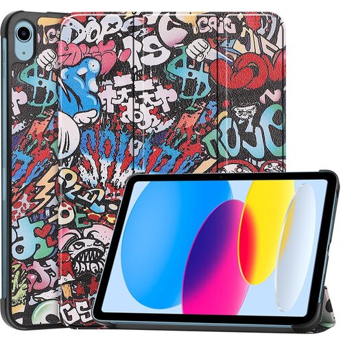 Чехол для планшета Apple iPad 10 10.9 дюйма (2022) - A2696, A2757, A2777, с магнитом и красивым рисунком (Граффити)