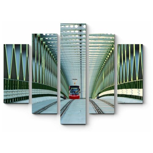 Модульная картина Братиславский трамвайный мост145x116
