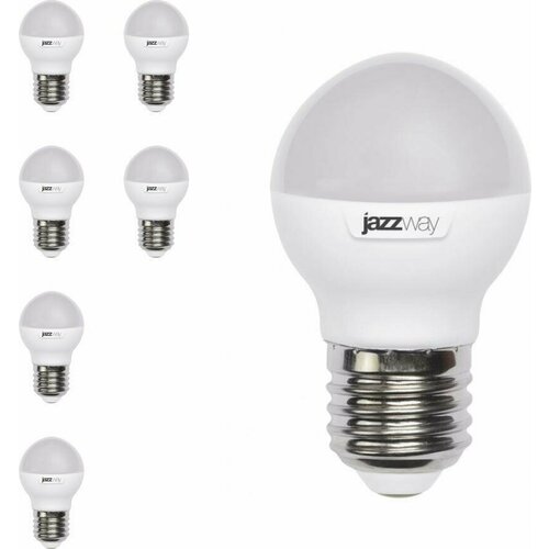 Светодиодная лампа JazzWay PLED Power 9W 4000K 820Лм E14 шар (комплект из 6 шт)