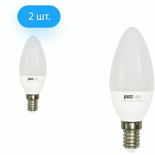 Светодиодная лампа JazzWay PLED Power 11W 4000K 980Лм E14 свеча (комплект из 2 шт)