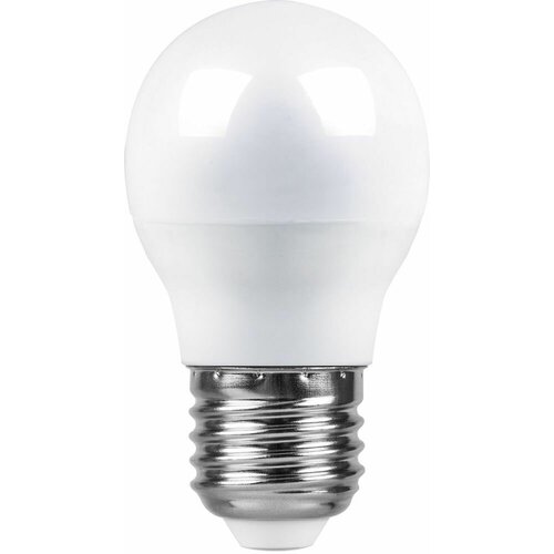 Лампа светодиодная LED 7вт Е27 теплый шар | код. 25481 | FERON (2шт. в упак.)