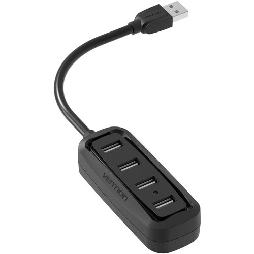 Концентратор Vention USB 2.0 на 4 порта Черный Vention VAS-J43-B015