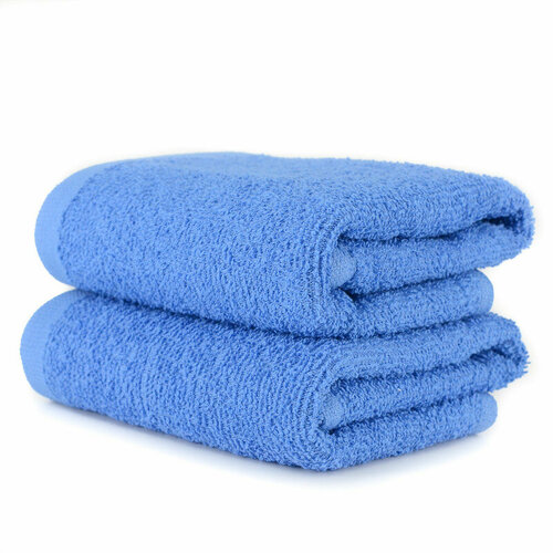Набор полотенец махровых 2шт 30х50см для рук, темно-голубой