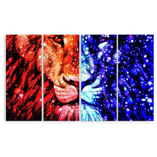 Модульная картина на холсте "Король джунглей" 90x54 см