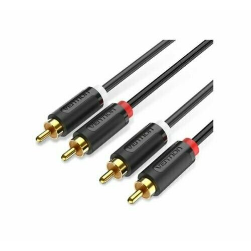 Кабель Vention BCMBH аудио 2RCA M/2RCA M - 2 м Чёрный