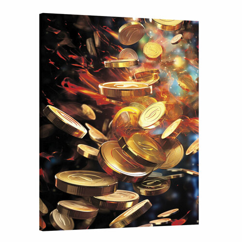 Интерьерная картина 50х70 "Танцующие рубли"