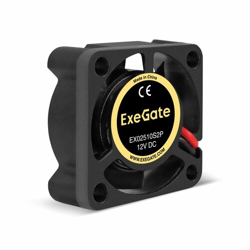 Вентилятор 12В DC ExeGate EX02510S2P (25x25x10 мм, Sleeve bearing (подшипник скольжения), 2pin, 10000RPM, 22dBA) EX295212RUS