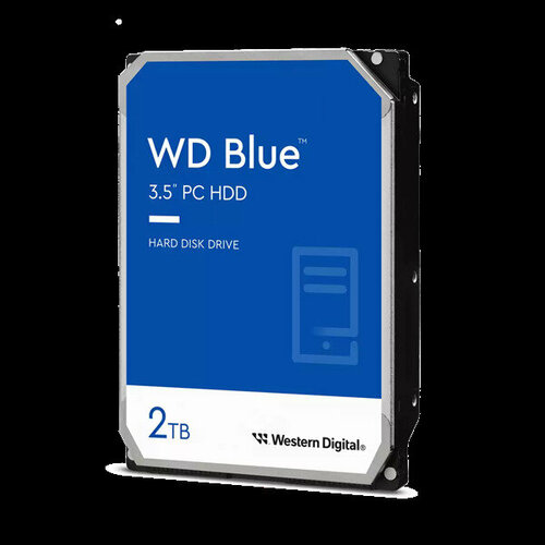 Western Digital Жесткий диск Western Digital HDD SATA-III 2Tb Blue WD20EARZ, 5400rpm, 64MB buffer (аналог WD20EZRZ), 1 year
