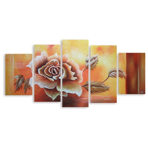 Модульная картина на холсте "Роза" 150x76 см
