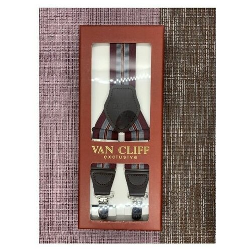 Подтяжки Van Cliff, размер 110, мультиколор, бордовый