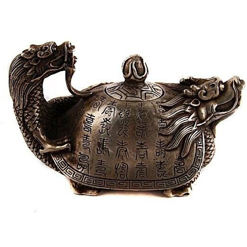 Декоративный чайник "Драконочерепаха". Бронза, прочеканка. Китай, вторая половина XX века