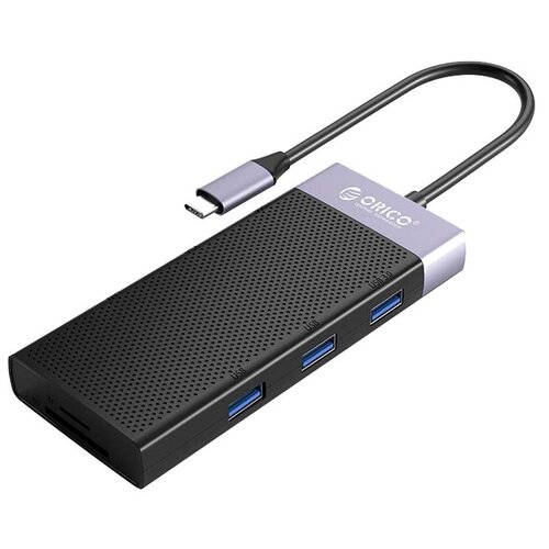 USB-концентратор  ORICO MDK-10P, разъемов: 3, 18 см, черный
