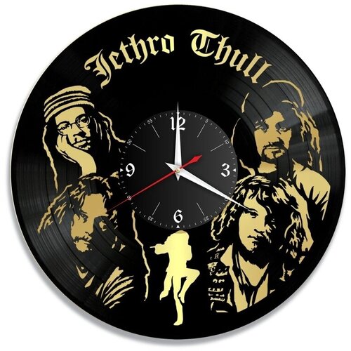 Настенные часы из виниловой пластинки Jethro Thull/виниловые/из винила/часы пластинка/ретро часы