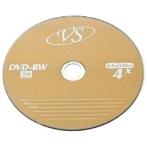 Диск DVD-RW VS 4.7Gb 120min, 4 шт, конверт