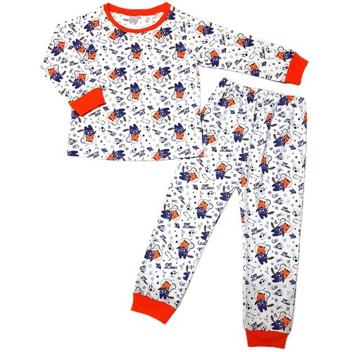 Пижама  Золотой ключик, размер 122 (30), оранжевый, синий