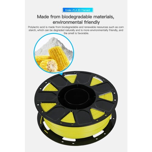 Creality PLA пластик Ender 3D Printing Filaments 1 кг. желтый