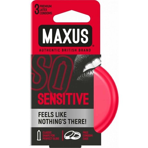 Ультратонкие презервативы в железном кейсе MAXUS Sensitive - в упаковке