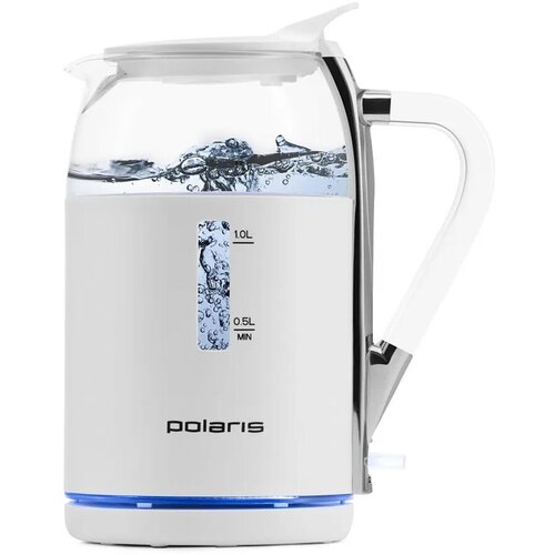 Стеклянный чайник электрический Polaris PWK 1563CGL Water Way Pro, 1,5 л