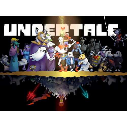 Плакат, постер на бумаге Undertale/игровые/игра/компьютерные герои персонажи. Размер 30 х 42 см