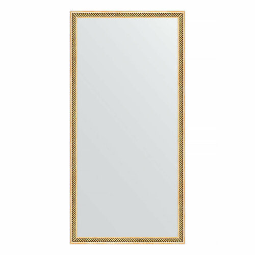 Зеркало настенное EVOFORM в багетной раме витое золото, 48х98 см, для гостиной, прихожей, кабинета, спальни и ванной комнаты, BY 0692