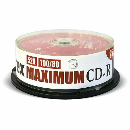 Диск CD-R Mirex 52X 700MB Cake box 25 шт