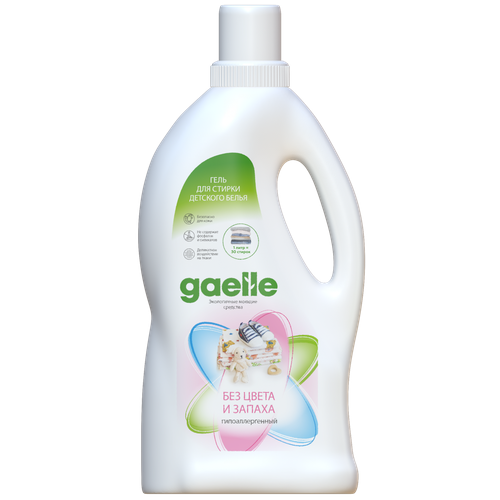 Gaelle Гель для стирки детской одежды, 1 л. (гипоаллергенный, без цвета и запаха)