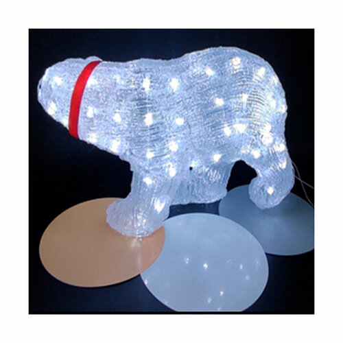 Фигурка светодиодная Волшебная страна Белый медведь, 50 LED ламп, 46 x 16 x 26 см
