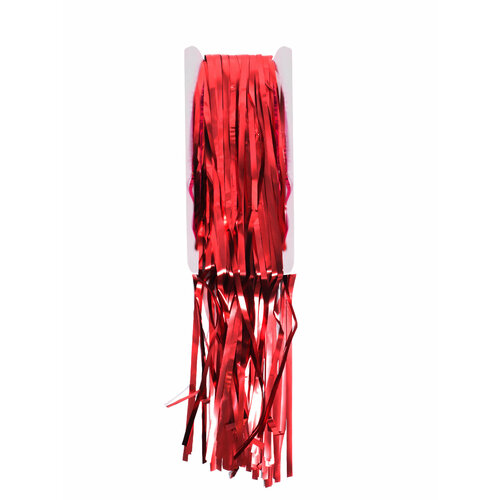 Новогодняя декорация Дождик из мишуры длина 2 м красный