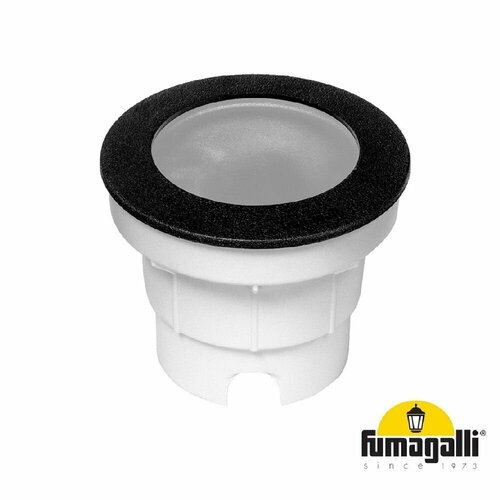 Грунтовый светильник Fumagalli Ceci 120 2F1.000.000. AXG1R, Черный и Прозрачный, с лампой 350Lm, 3000К