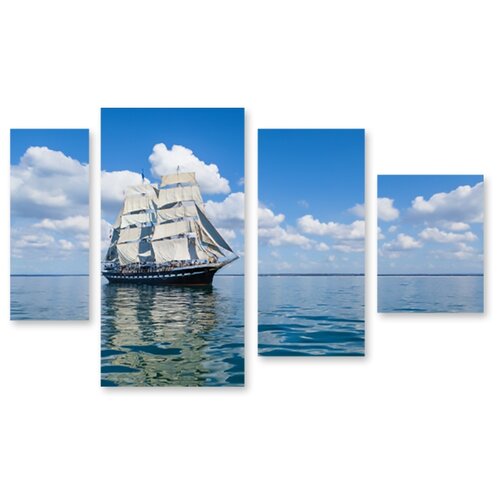 Модульная картина на холсте "Путешествие по морю" 90x57 см