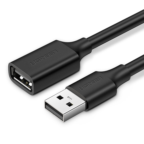 Кабель UGREEN US103 (10315) USB 2.0 A Male to A Female Cable. Длина: 1,5 м. Цвет: черный
