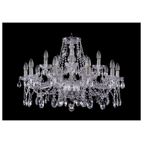 Люстра Bohemia Ivele Crystal 1413 1413/10+5/300/Ni, E14, 600 Вт, кол-во ламп: 15 шт., цвет: серый