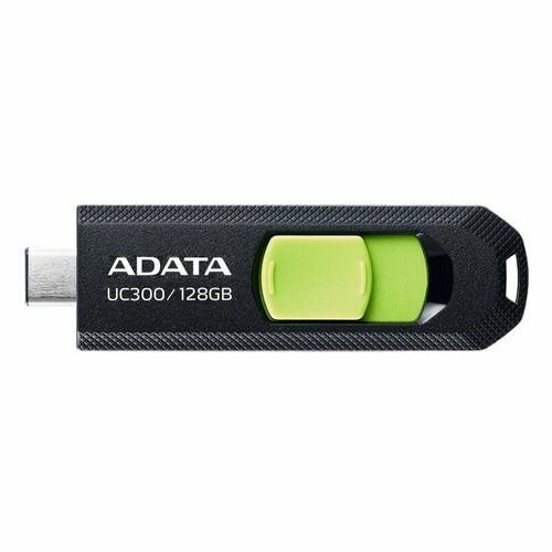 Флешка USB (Type-C) A-Data UC300 128ГБ, USB3.2, черный и зеленый [acho-uc300-128g-rbk/gn]